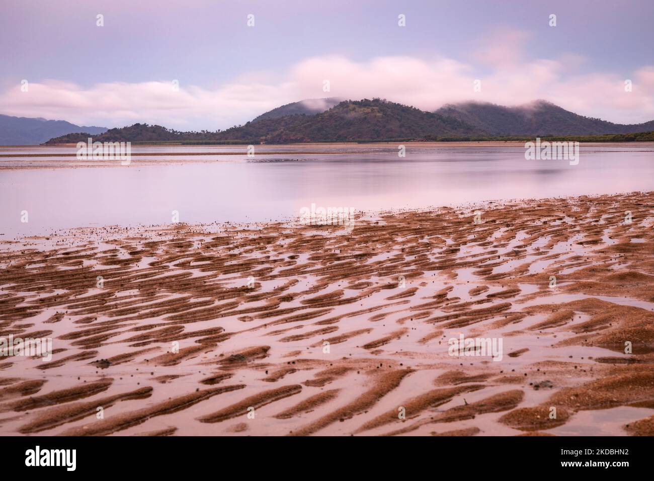 A scenic shot of the empty Bushland beach in Far North Queensland ...