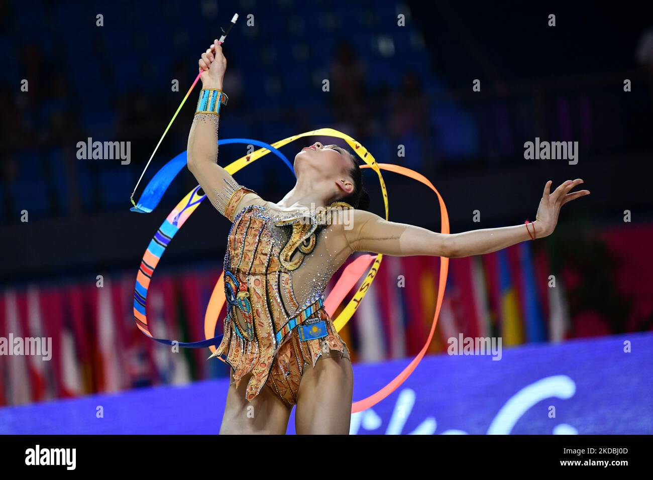 Elzana Tanyeva (KAZ) during the Gymnastics Rhythmic Gymnastics FIG ...