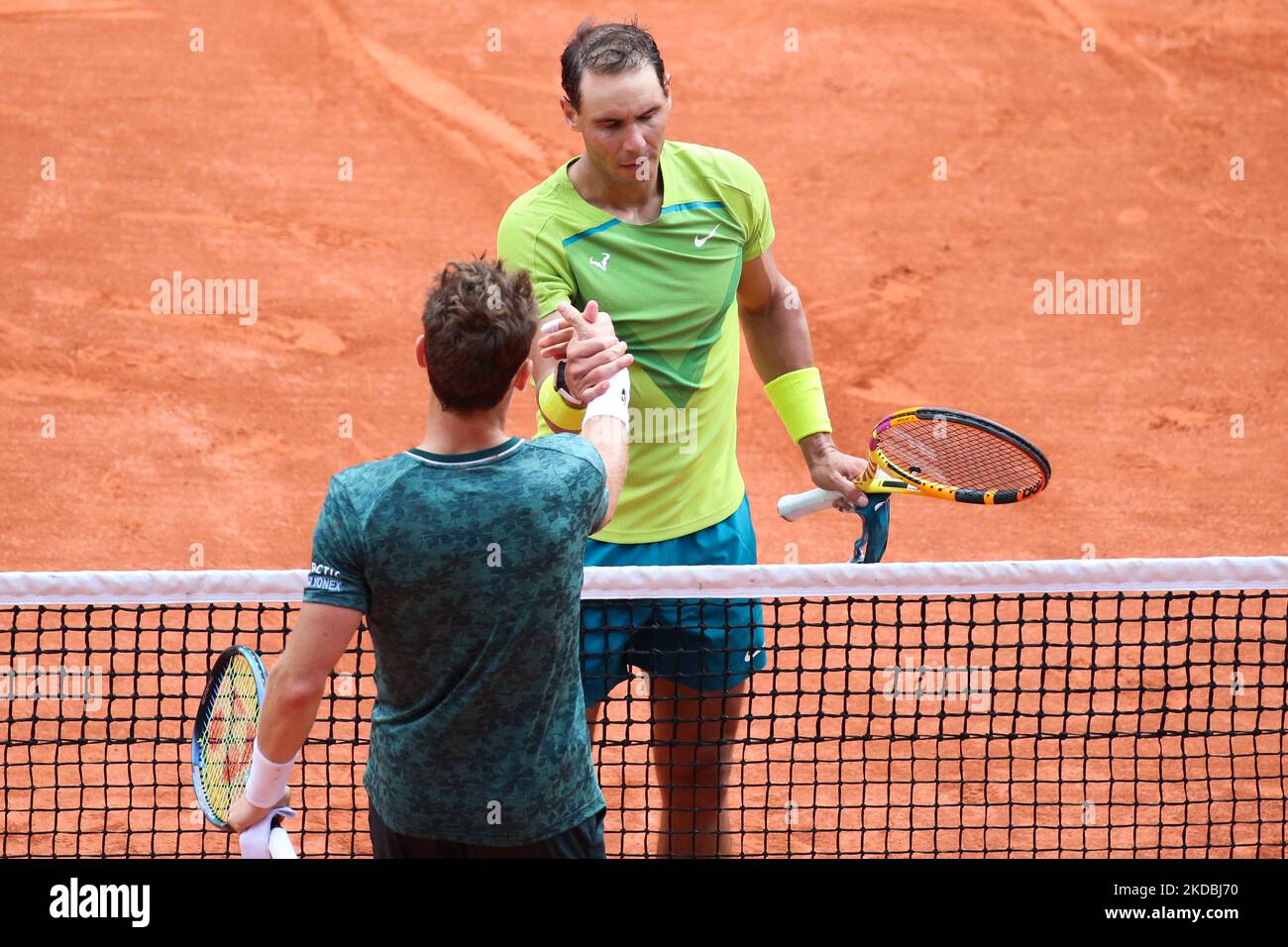 Spain's Rafael Nadal greeting Norway's Casper Ruud after their men's ...