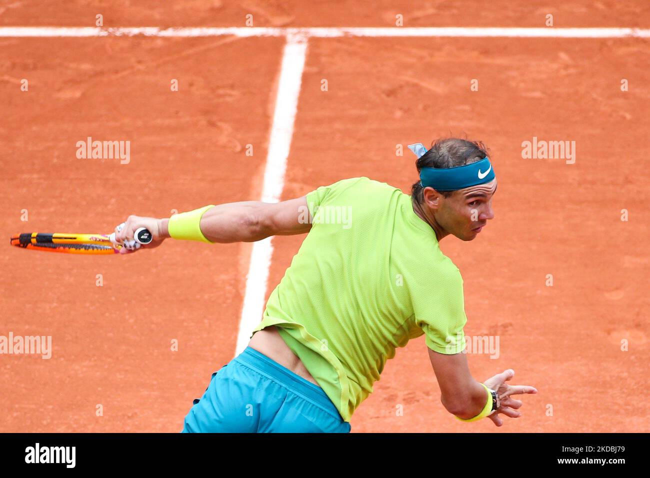 Spain's Rafael Nadal returns the ball to Norway's Casper Ruud during ...