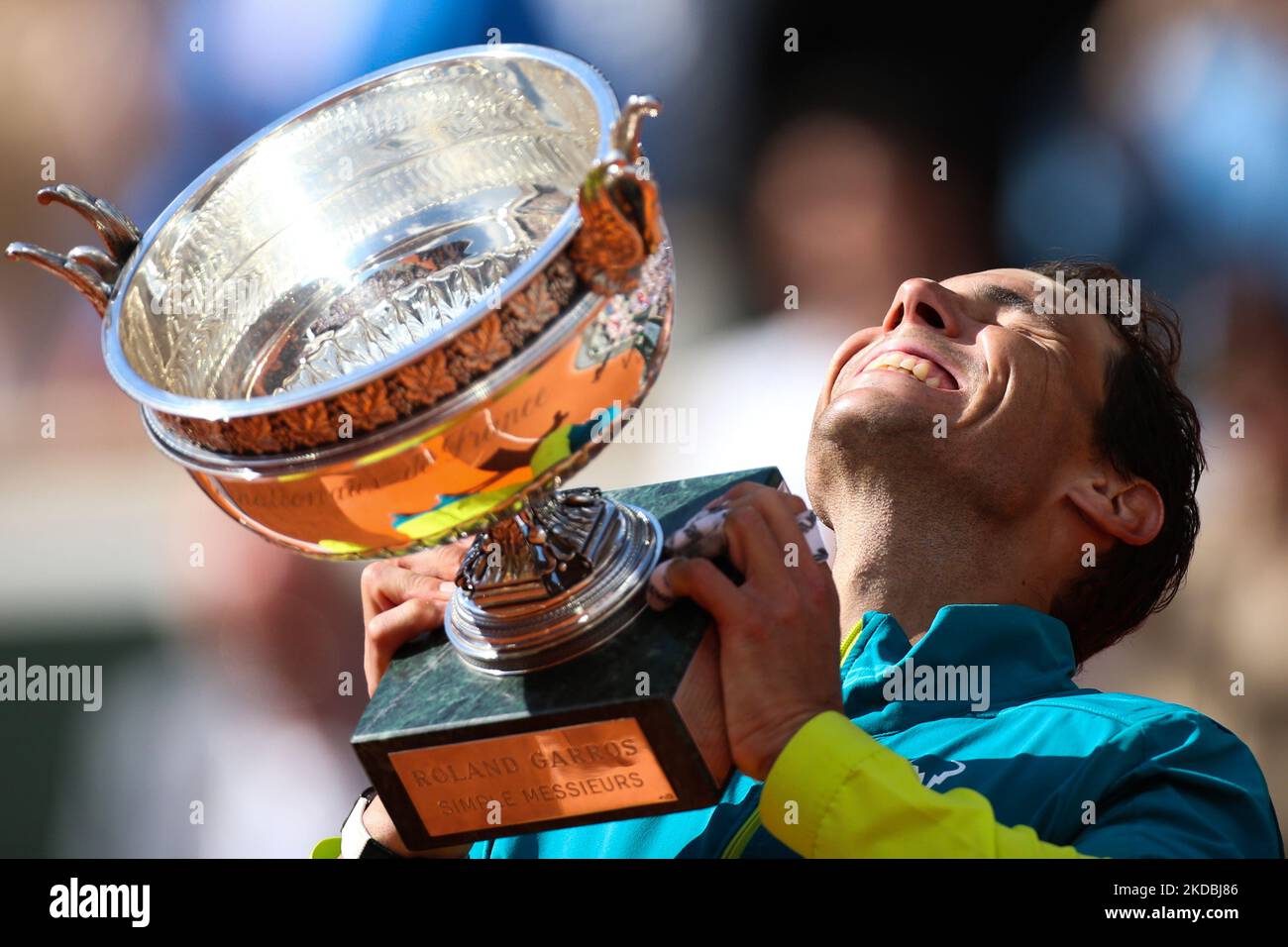 Spain's Rafael Nadal celebrating with The Mousquetaires Cup (The ...