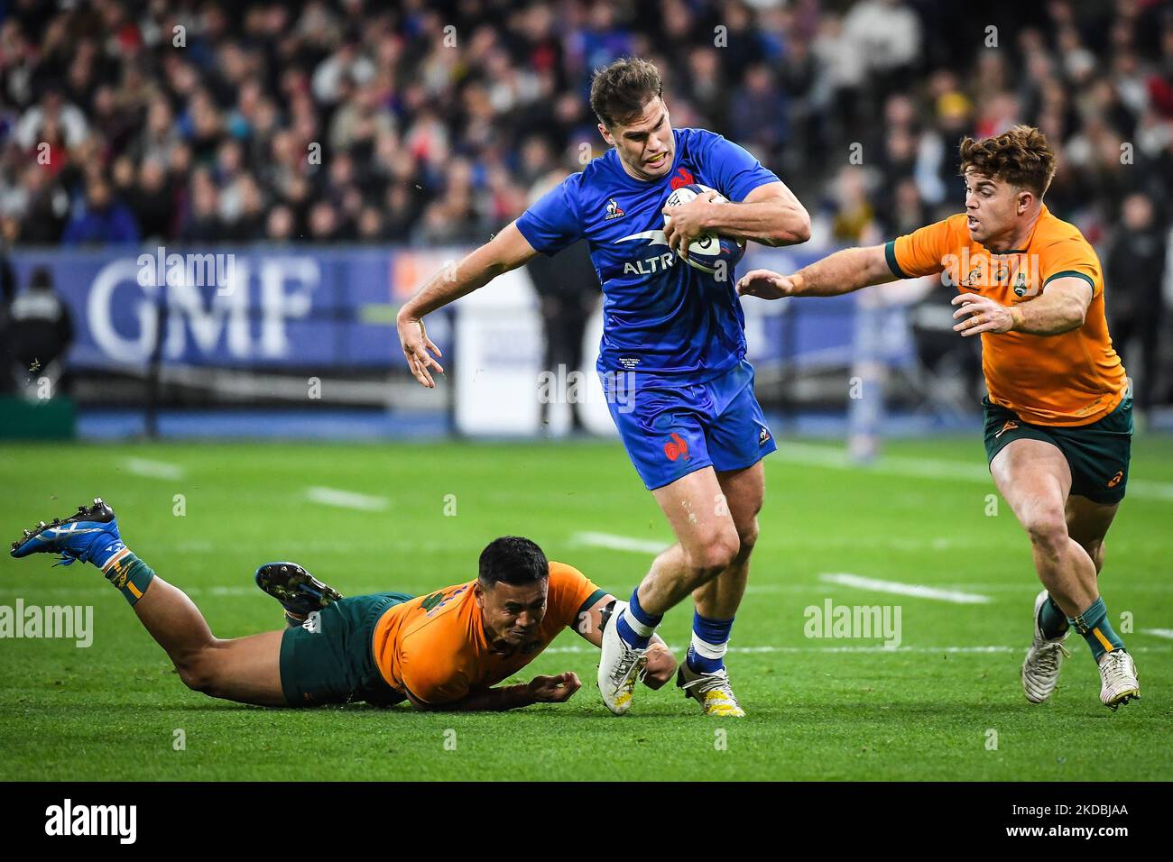 Len IKITAU of Australia, Damien PENAUD of France and Andrew KELLAWAY of ...
