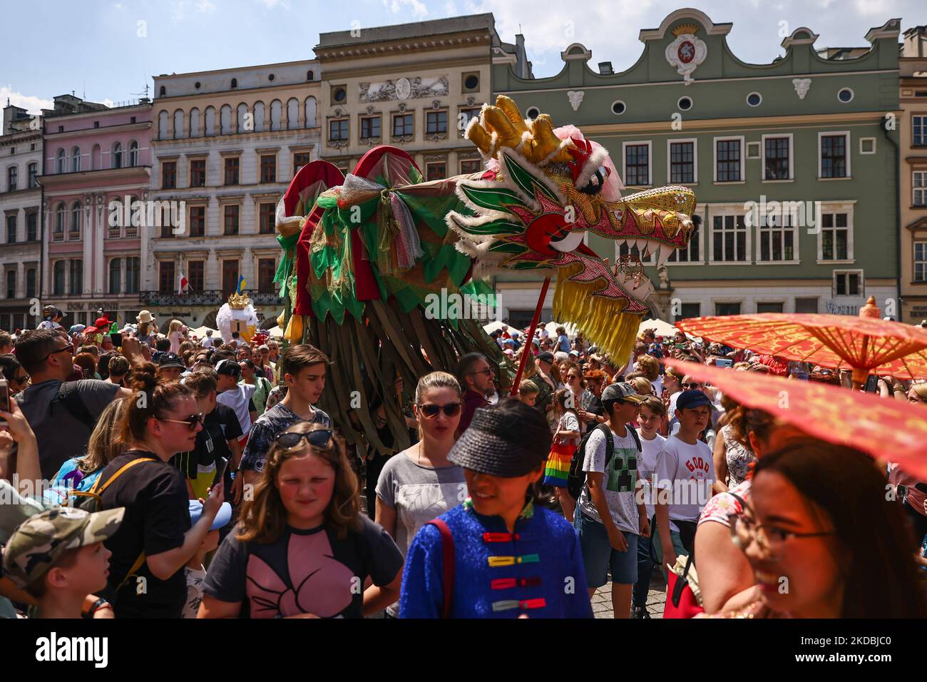Chinese dragon is taking part in the 21st Great Dragon Parade which ...