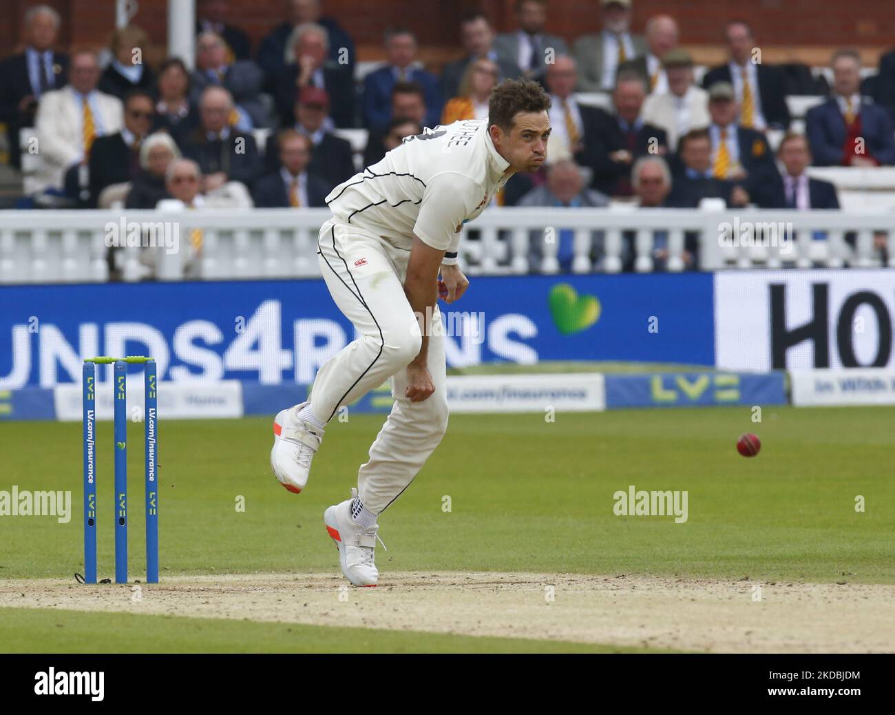 Tim Southee of New Zealand during INSURANCE TEST SERIES 1st Test, Day 4 ...
