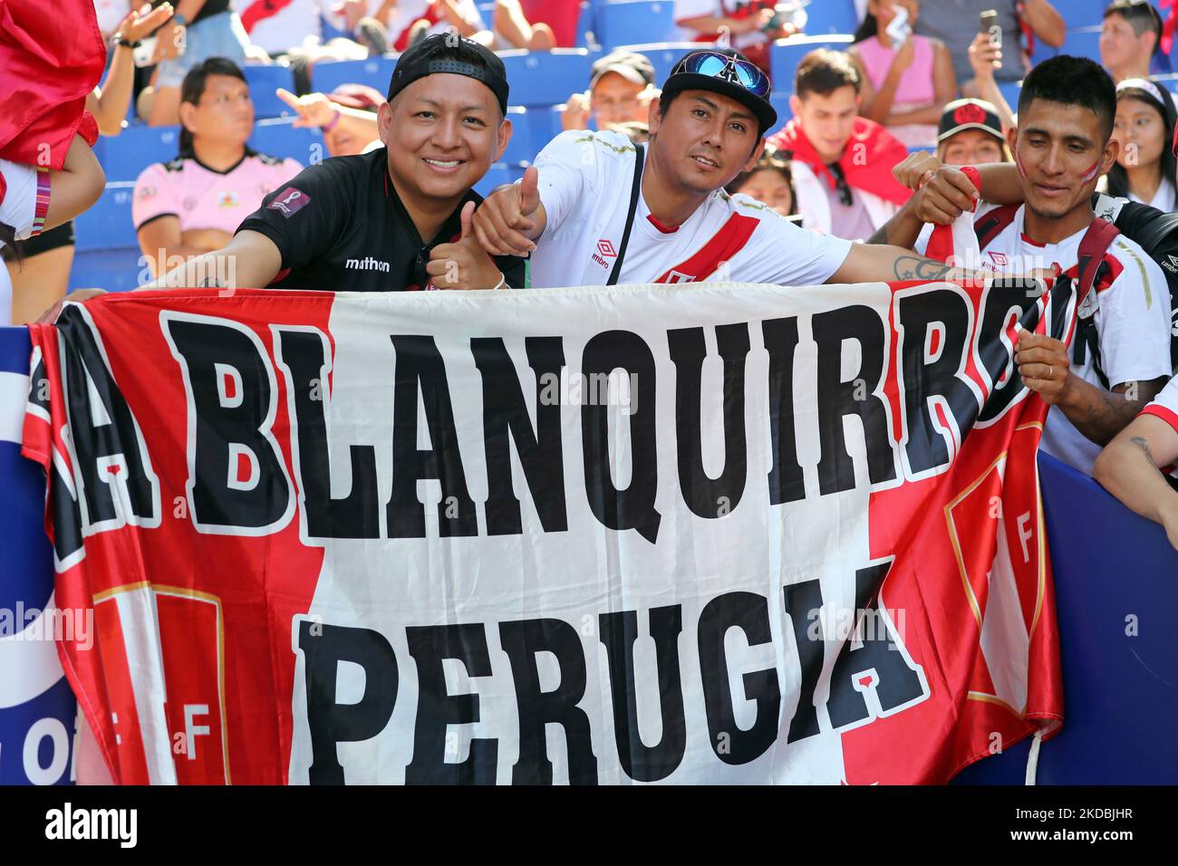 Peruvian supporters during the friendly match between Peru and New ...