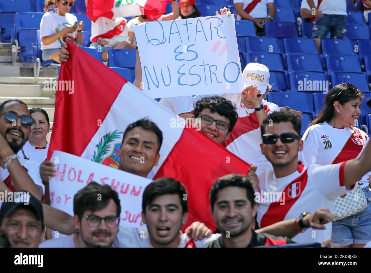 Peruvian supporters during the friendly match between Peru and New ...