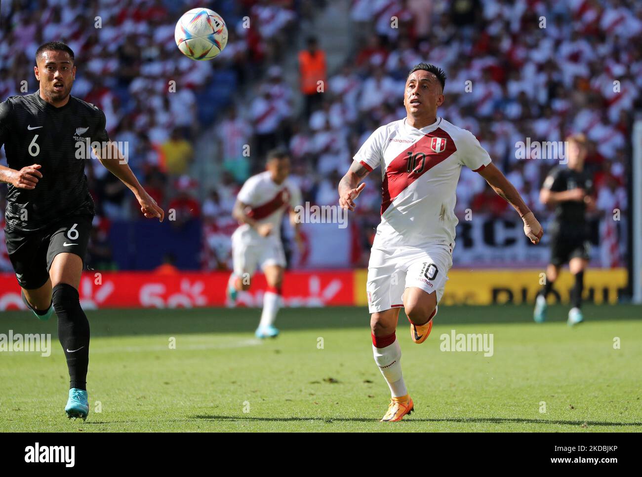 Buil Tuiloma and Christian Cueva during the friendly match between Peru ...