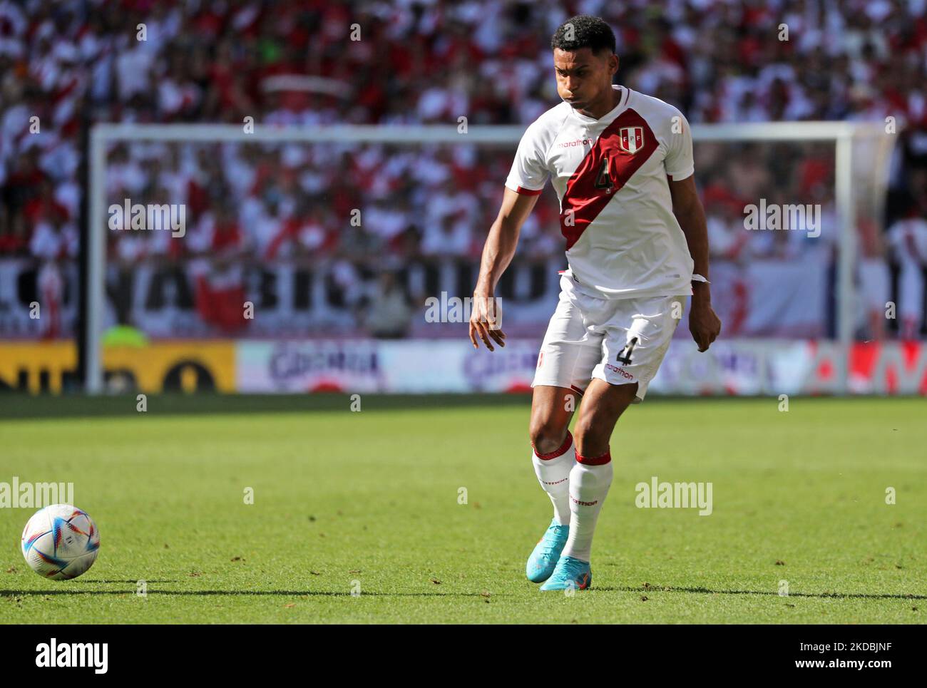 Marcos Lopez during the friendly match between Peru and New Zeland ...