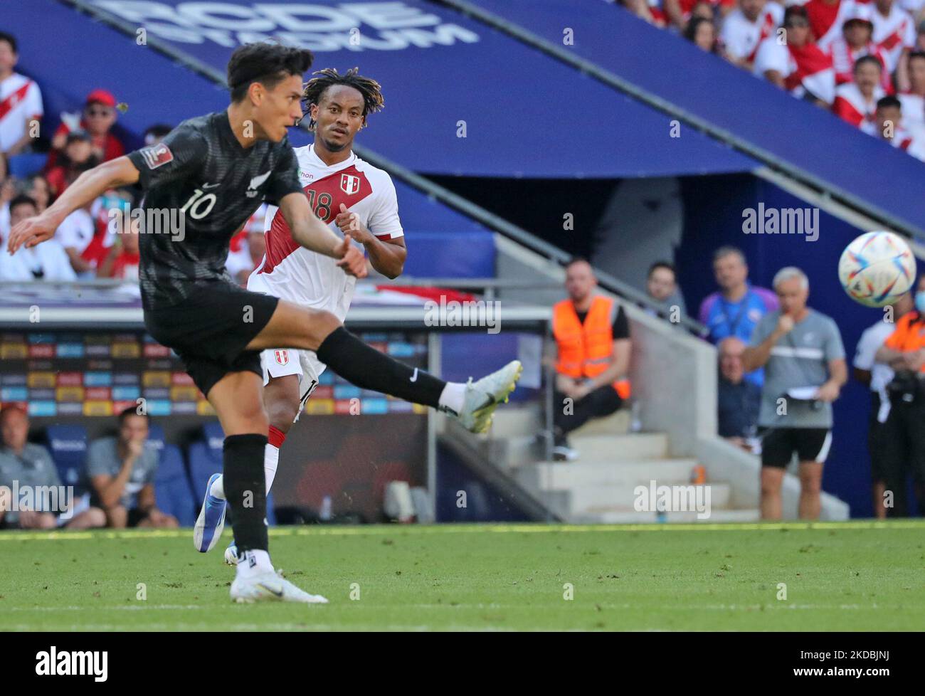 Marlo Stamenic during the friendly match between Peru and New Zeland ...