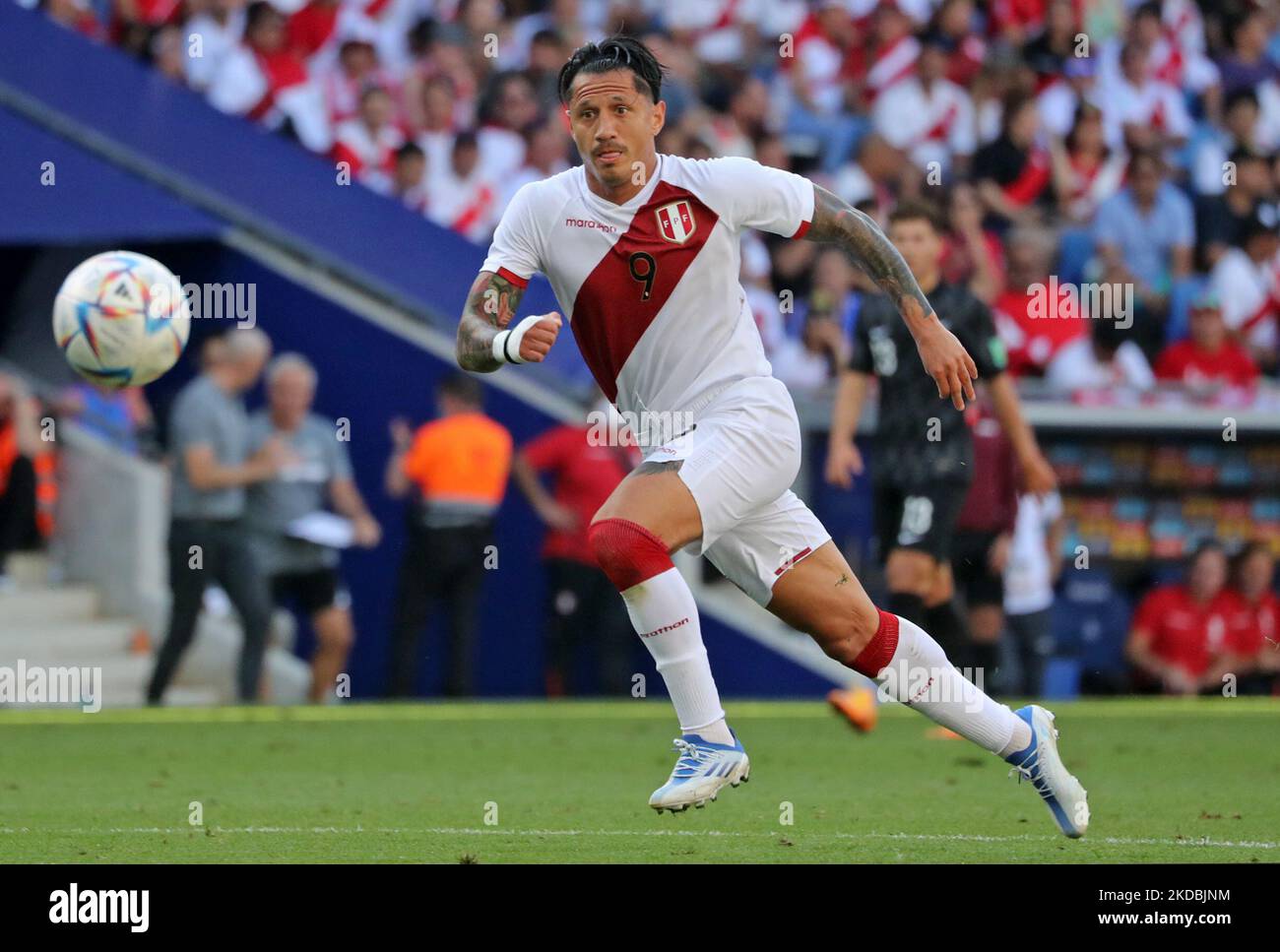 Gianluca Lapadula during the friendly match between Peru and New Zeland ...