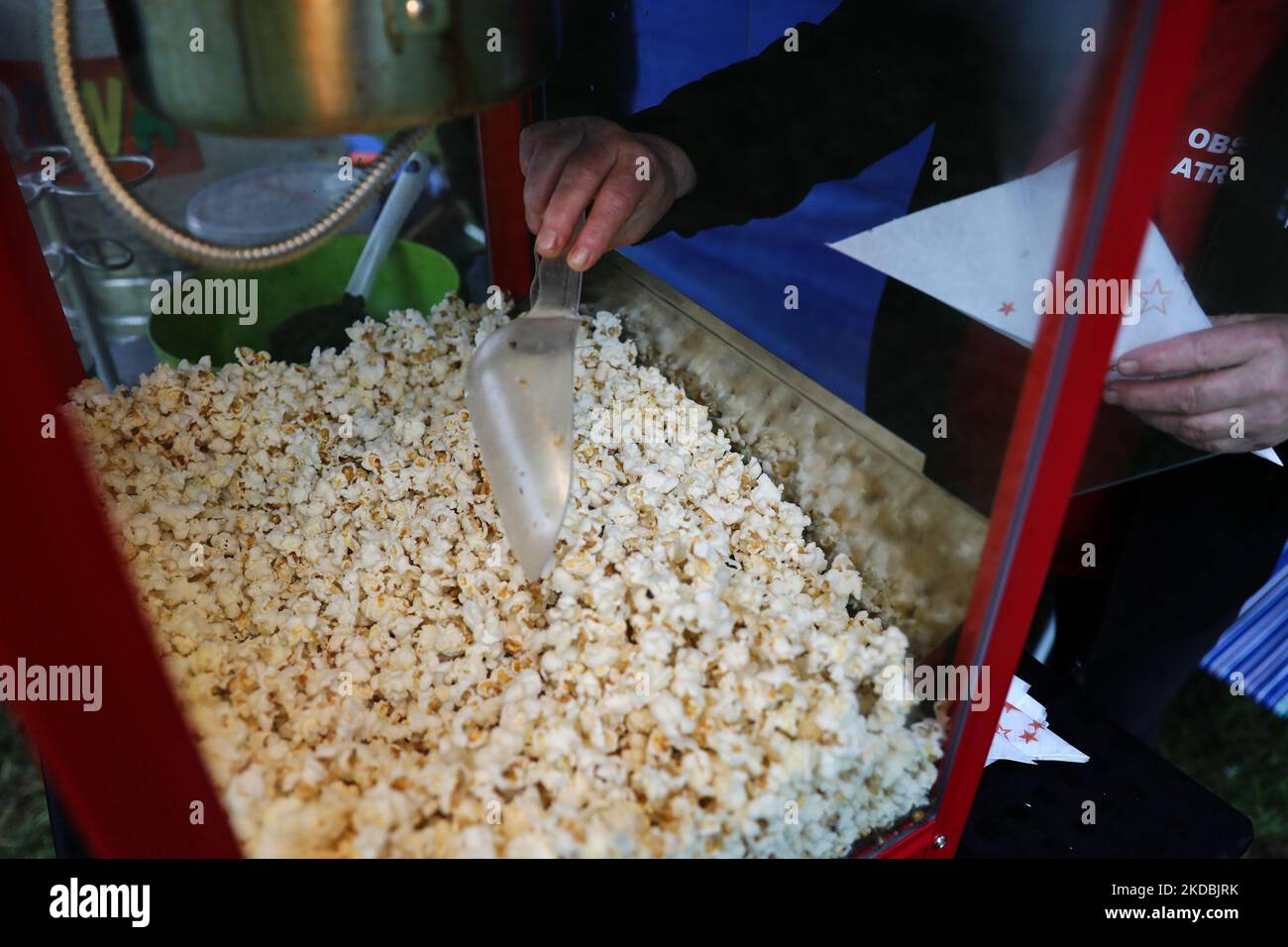 Popcorn is seen during a family picnic in Dobczyce, Poland on June 4 ...