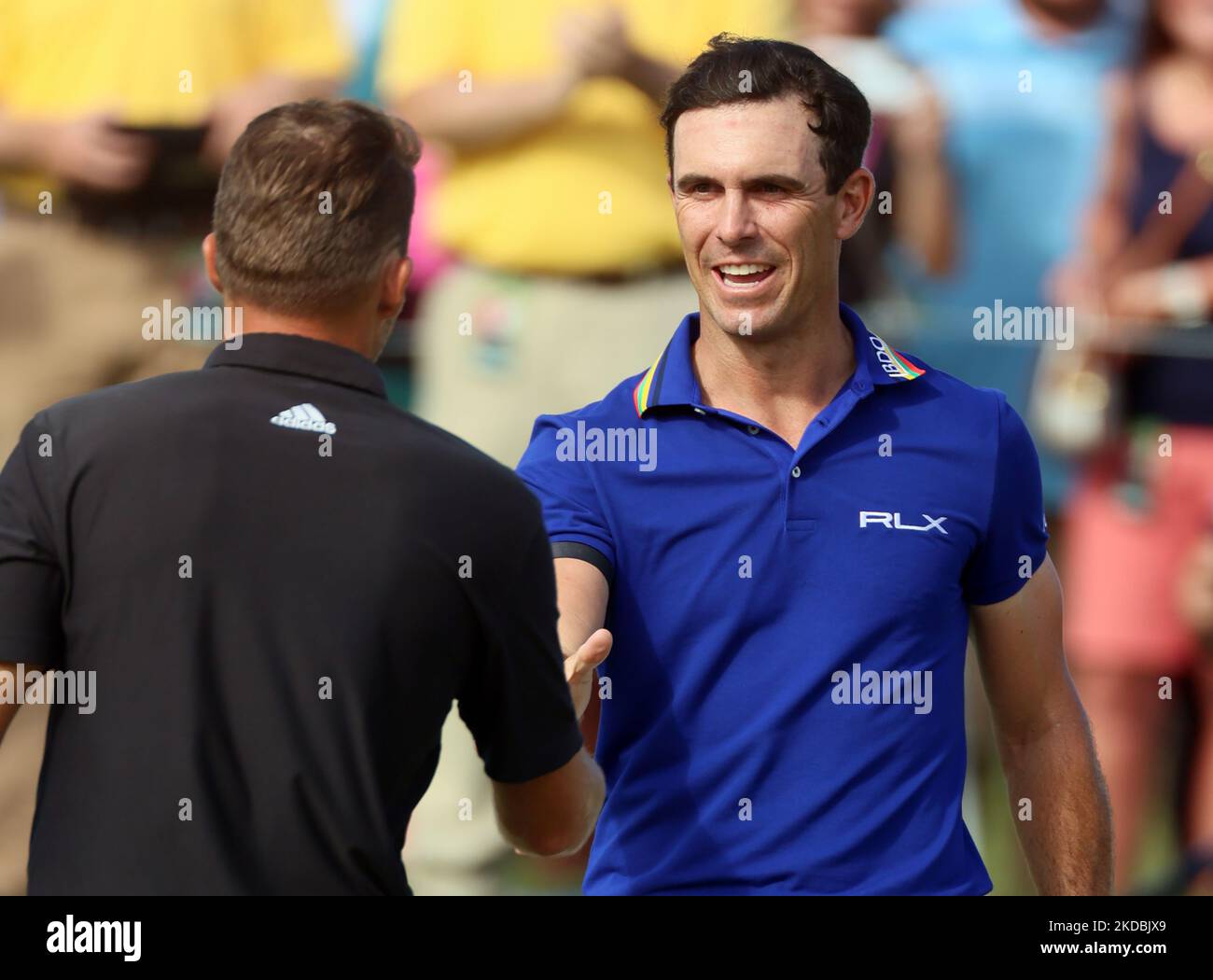 Tournament winner Billy Horschel of Ponte Vedra Beach, Florida greets ...
