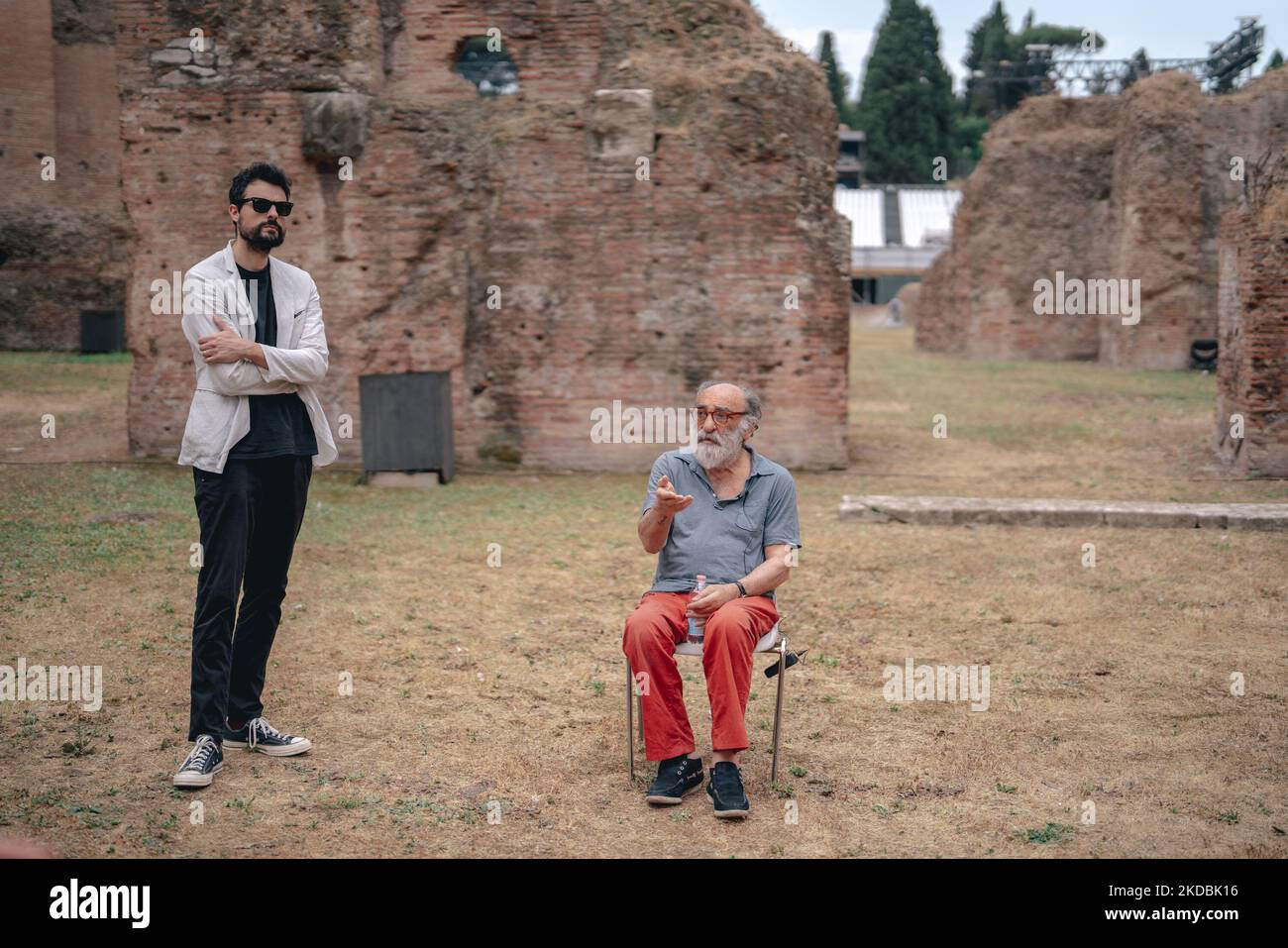 Actor Alessandro Haber and poet Gabriele Tinti reads "Prometeo" by ...