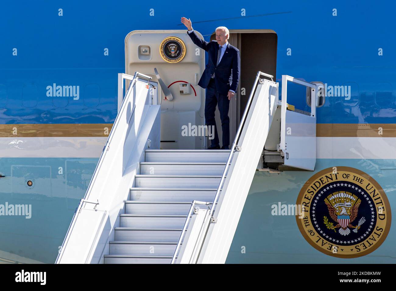 President Joseph R. Biden Jr. departs Southern California aboard Air ...