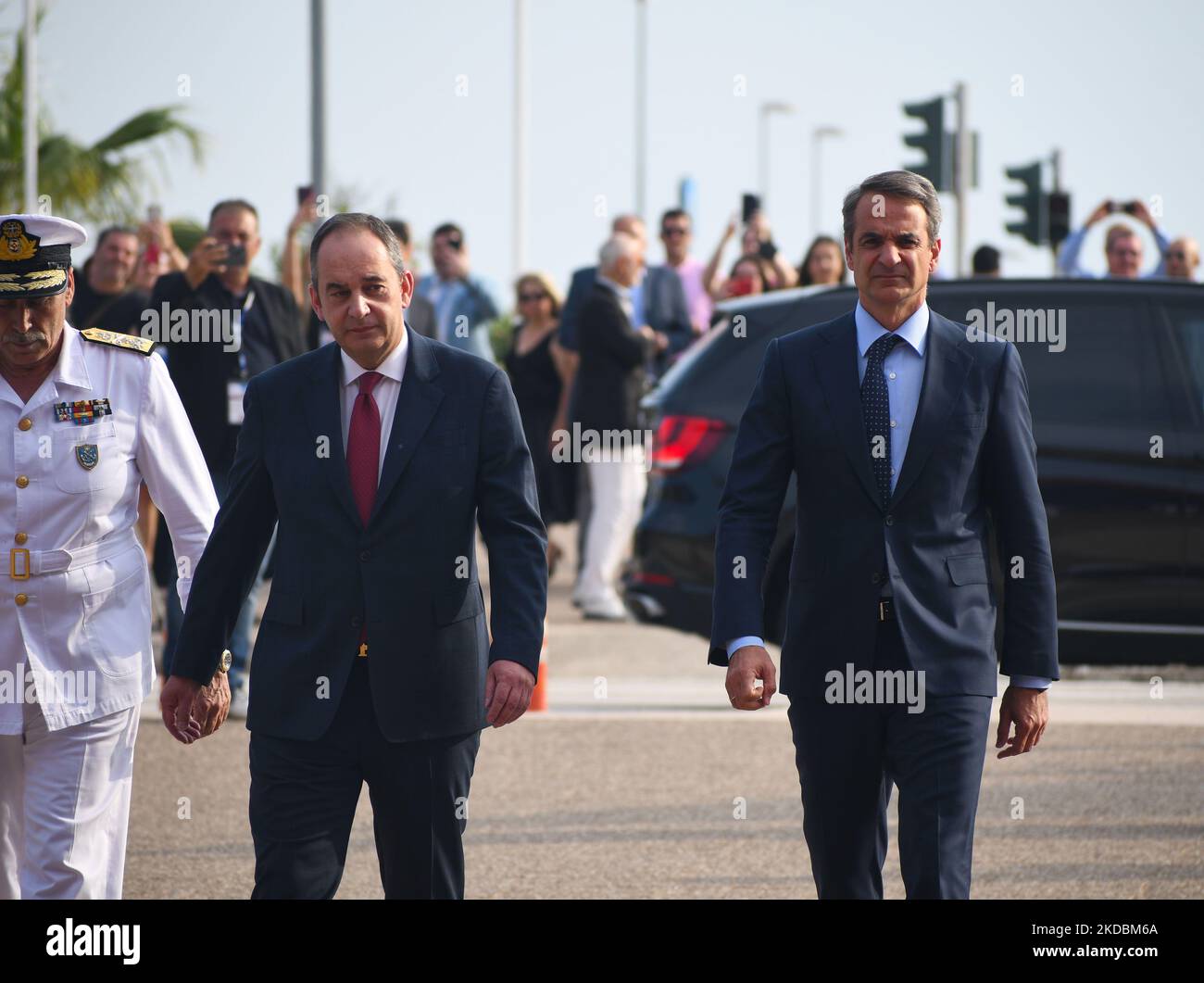The Prime Minister of Greece, Kyriakos Mitsotakis opens and tours ...