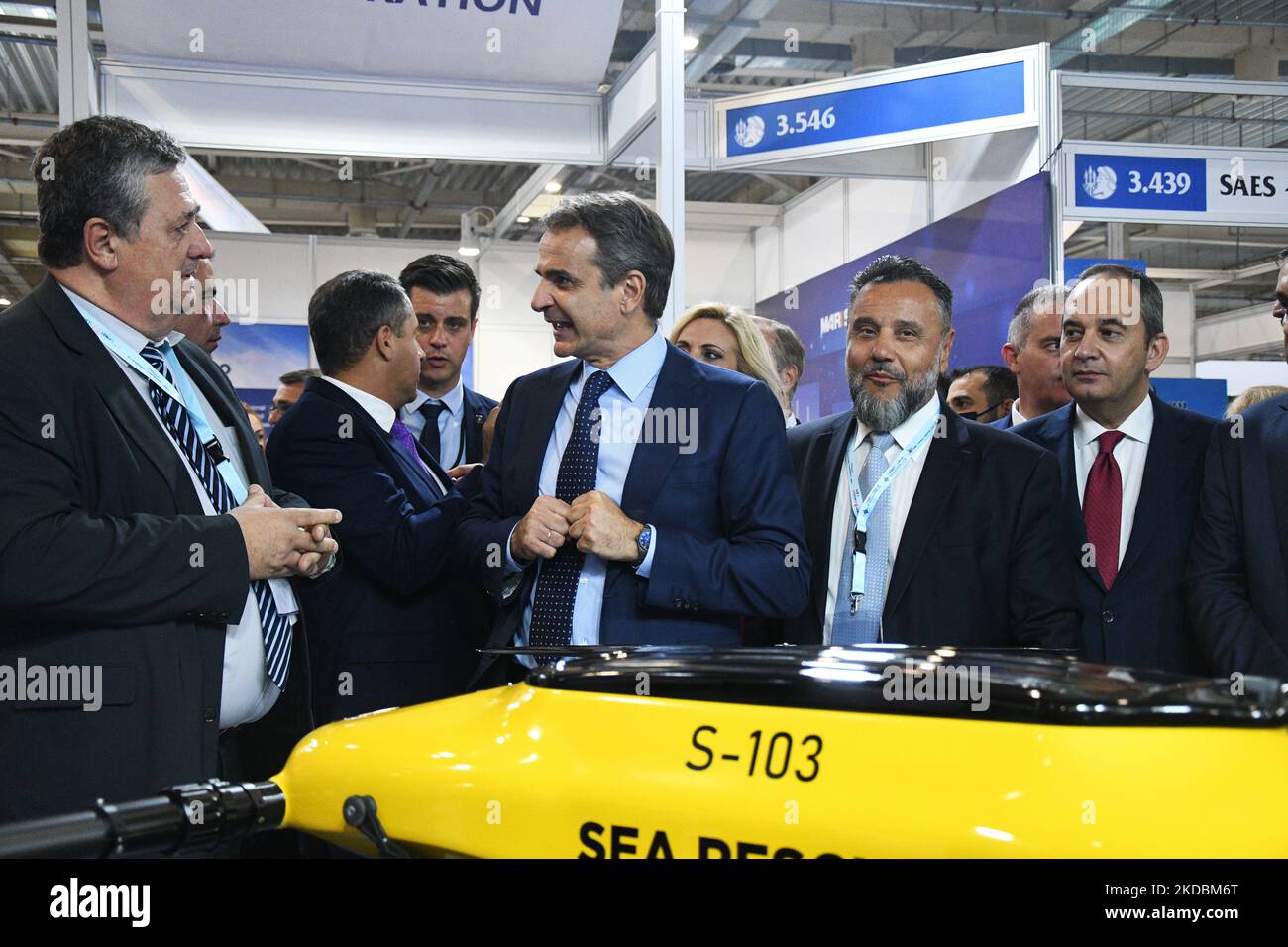 The Prime Minister of Greece, Kyriakos Mitsotakis opens and tours ...