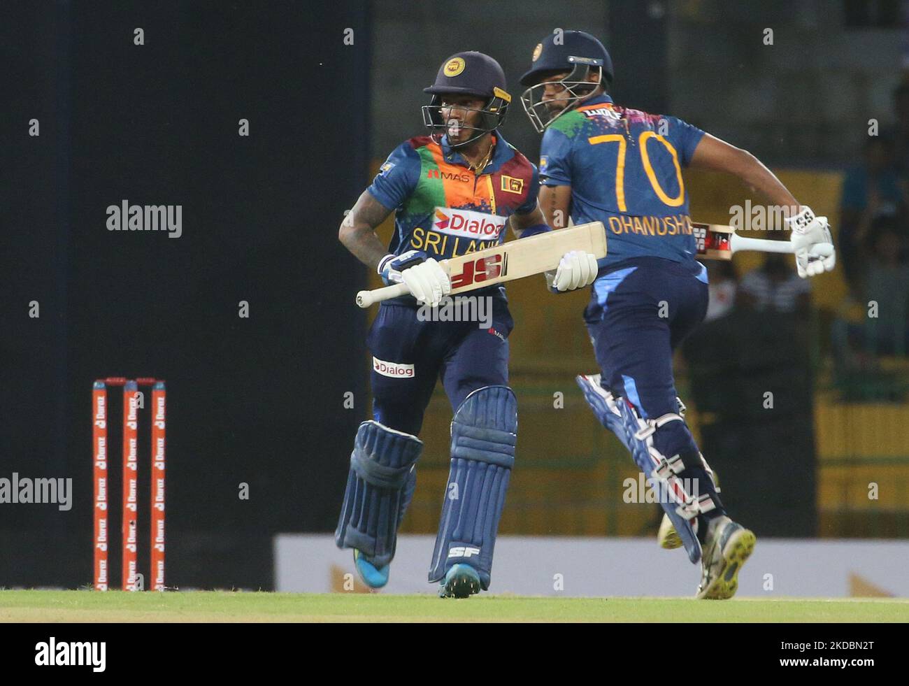 Sri Lankan Pathum Nissanka and Danushka Gunathilaka run between the ...
