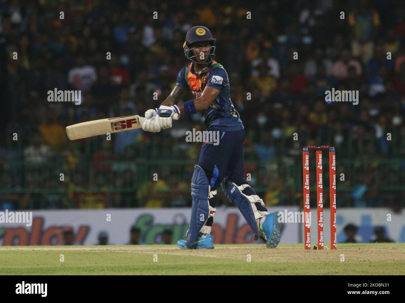 Sri Lankan Pathum Nissanka plays a shot during 1st T20 International ...