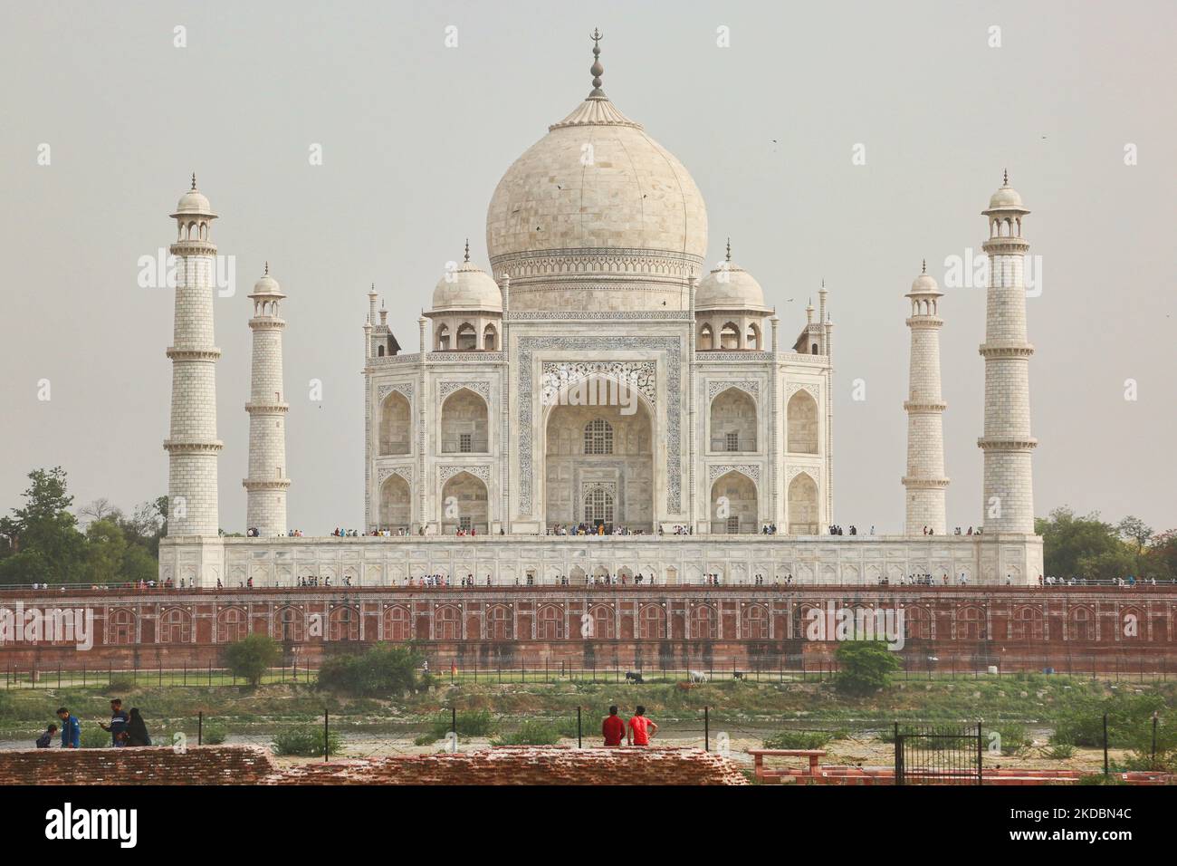 Taj Mahal seen from Mehtab Bagh in Agra, Uttar Pradesh, India, on May ...