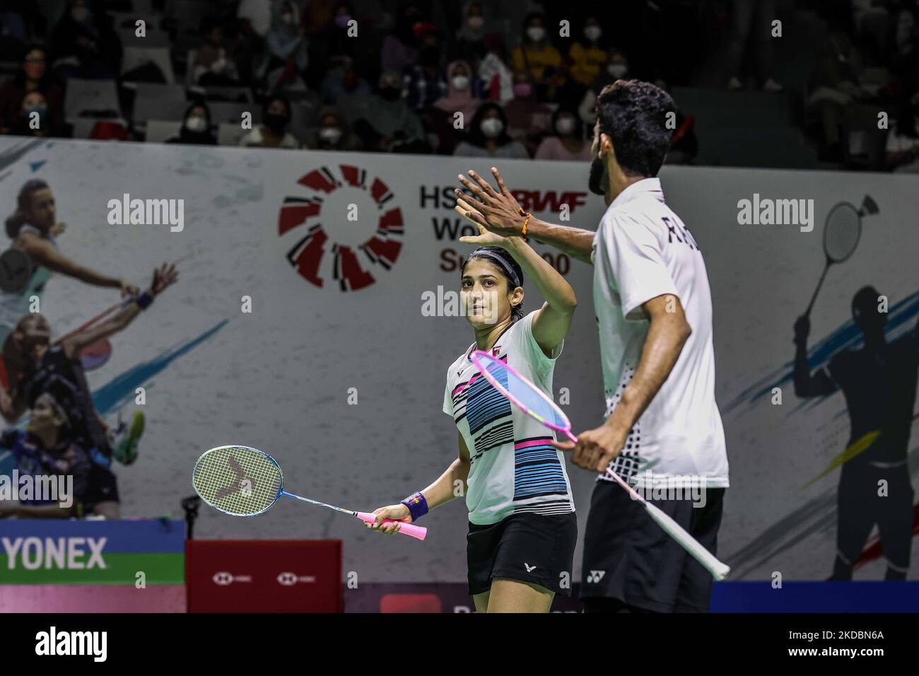 Reddy B. Sumeeth and Ashwini Ponnappa of India compete in the Mixed ...