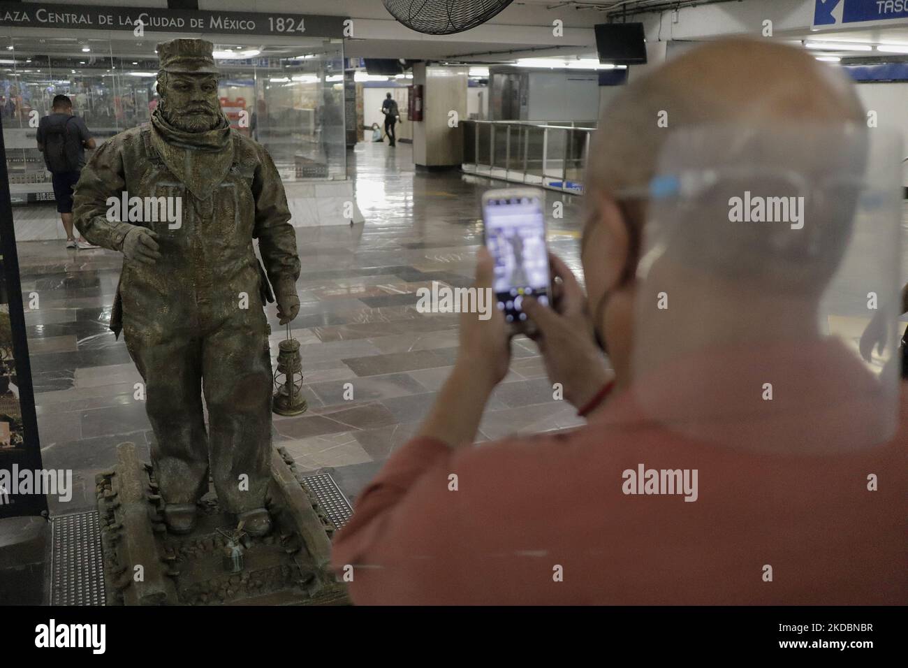 A person portrays José Miguel Moctezuma, characterised as Don Ferro ...