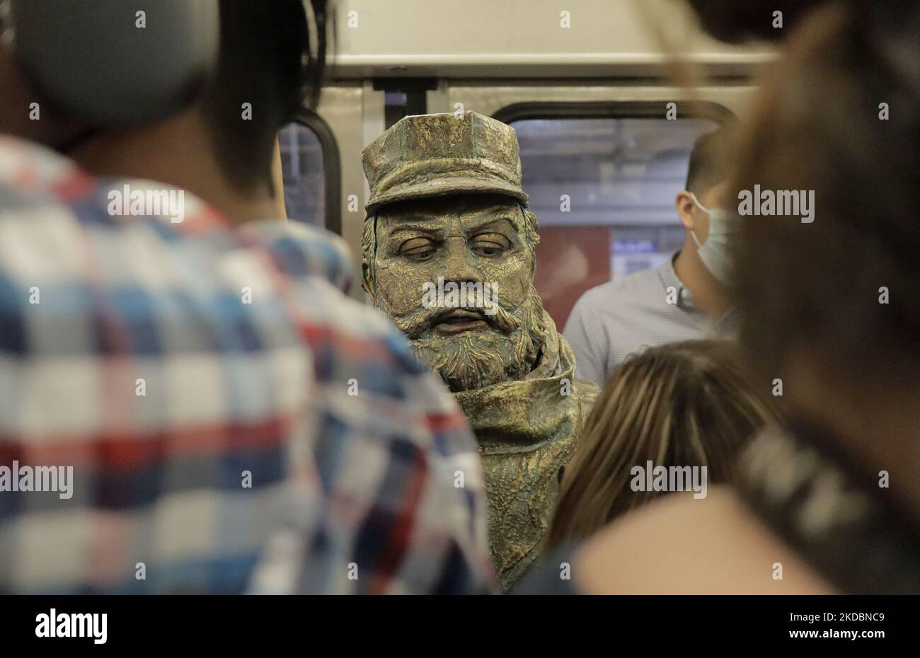 José Miguel Moctezuma, characterised as Don Ferro Ferrocarrilero ...