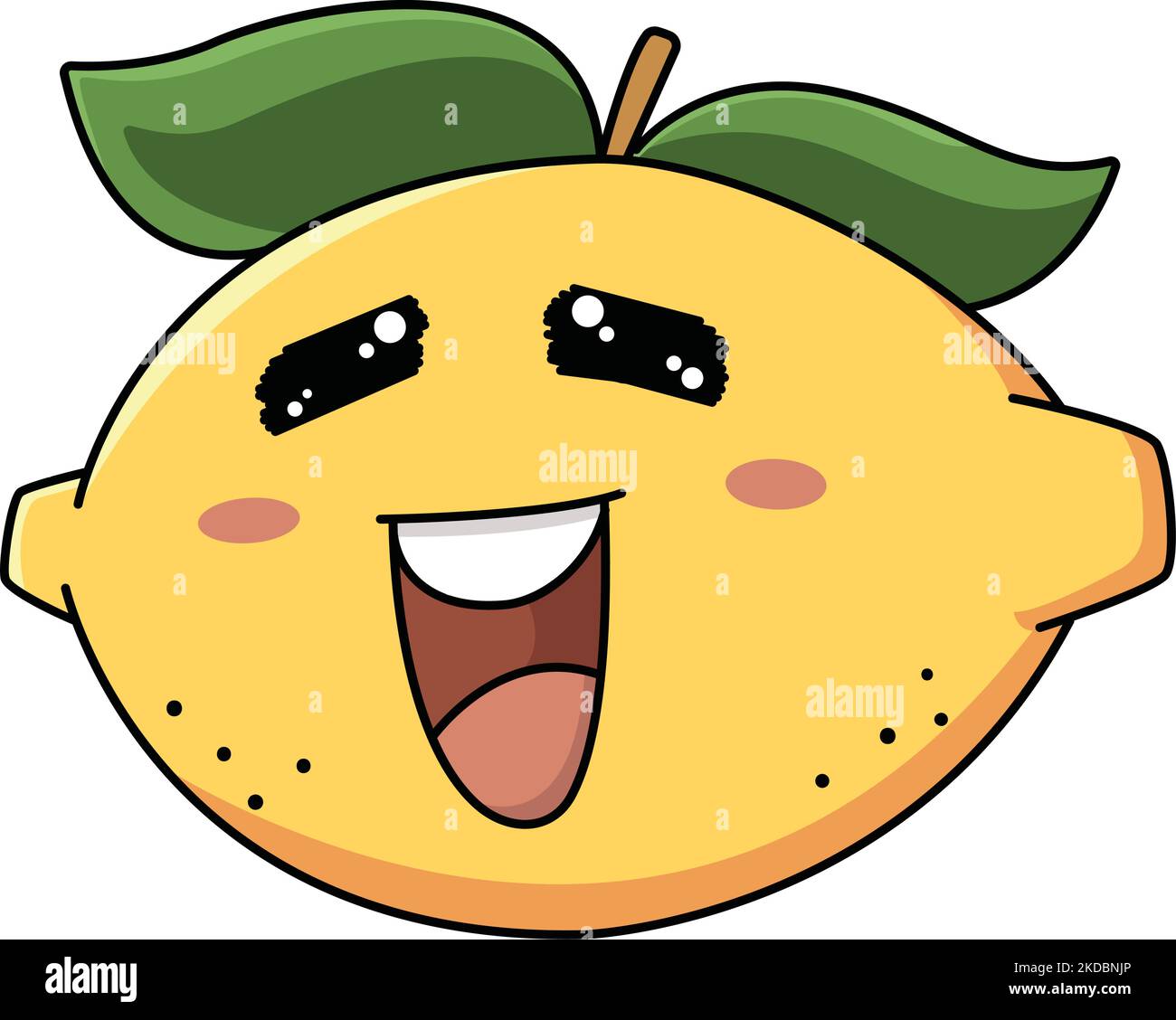 A smiling faced yellow lemon isolated on a white background Stock ...