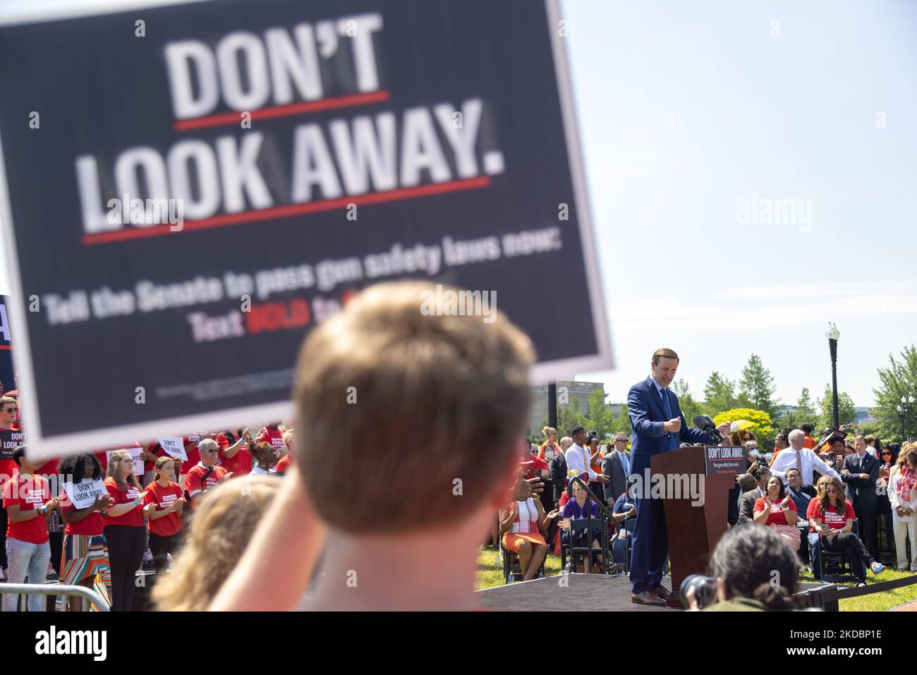 U.S. Senator Chris Murphy (D-CT) speaks at rally near the U.S. Capitol ...