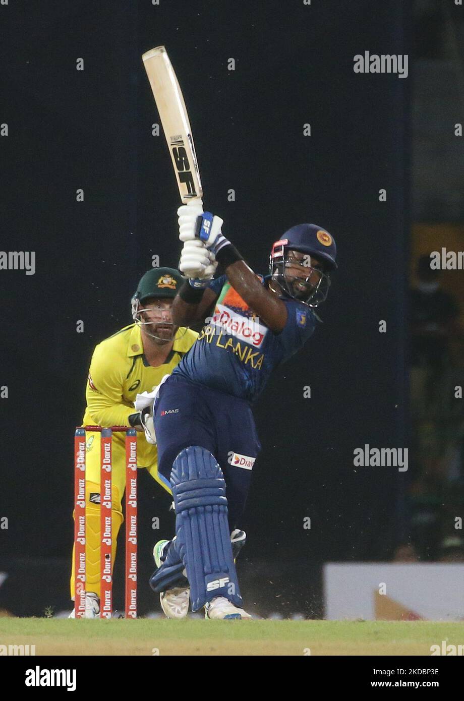 Sri Lankan batsman Charith Asalanka bats during the second Twenty20 ...