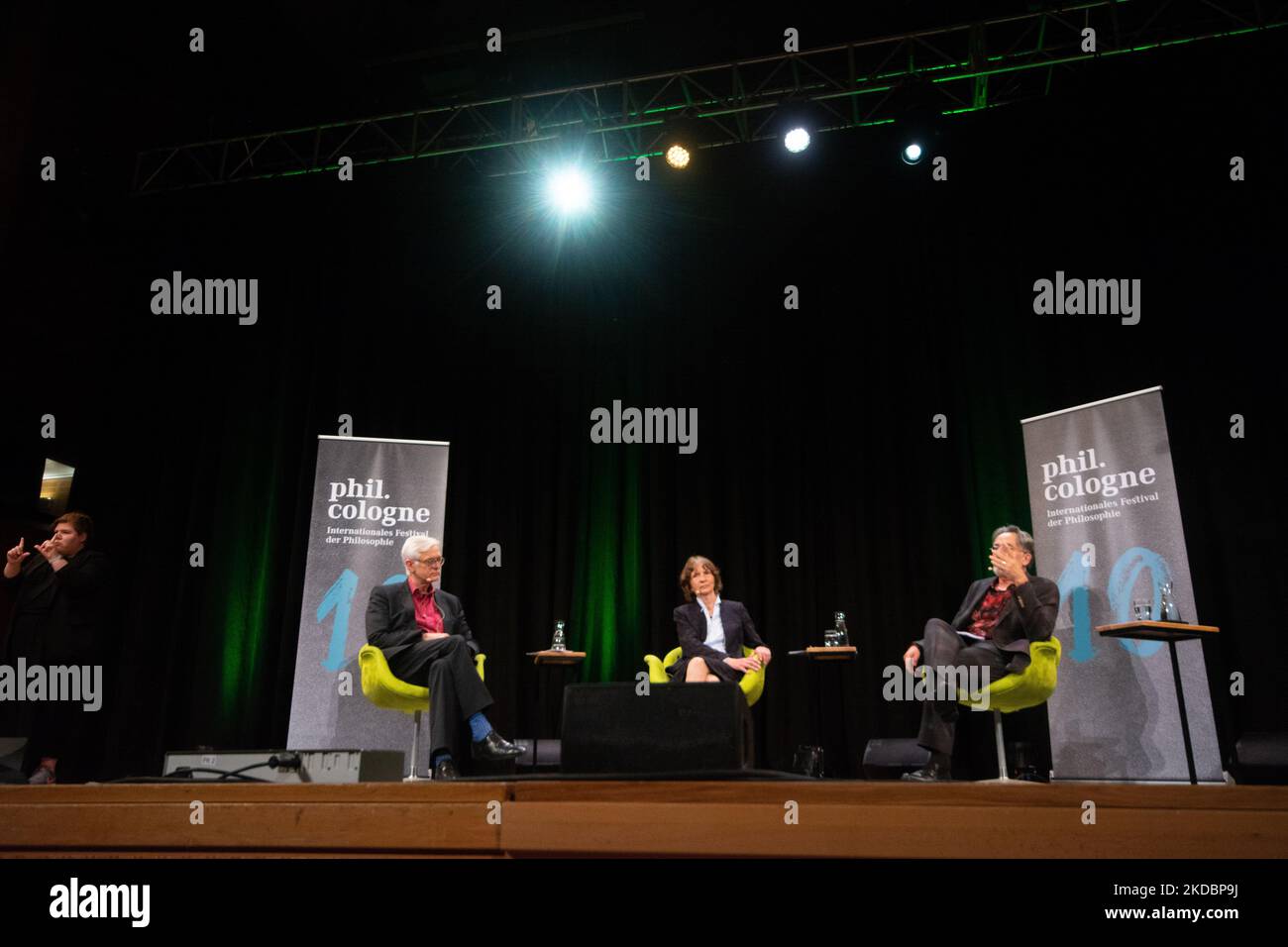 Aleida Assmann, Gert Scobel and Michael Hampe are seen at the phil ...