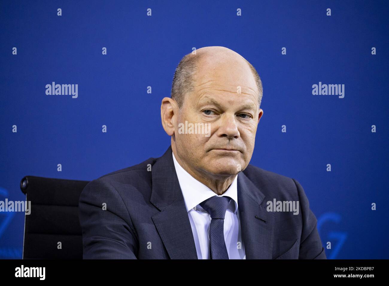 German Chancellor Olaf Scholz is pictured during a meeting with the ...