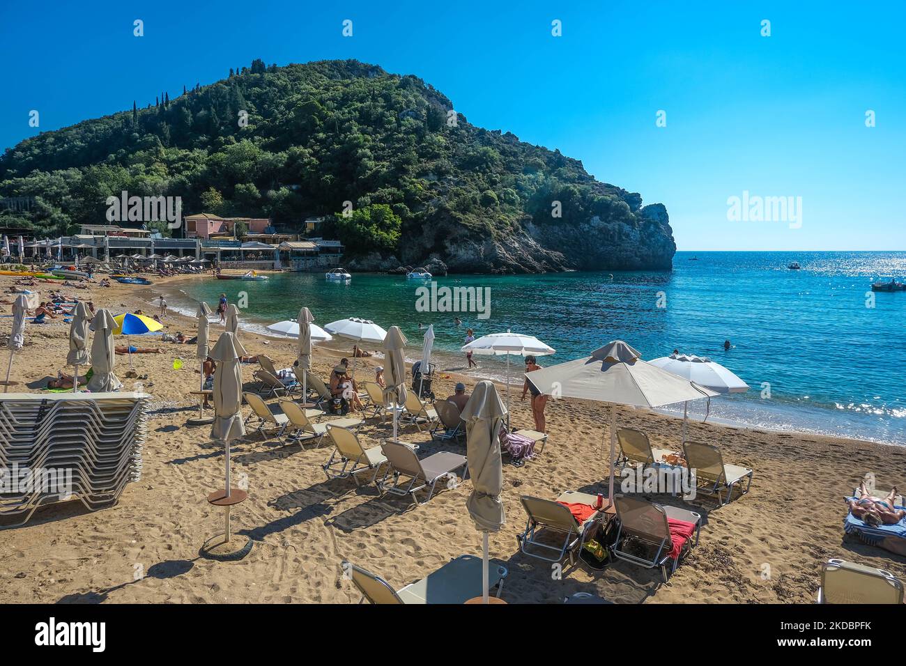 Corfu island, Greece: 07-10-20212: View of the beautiful ...