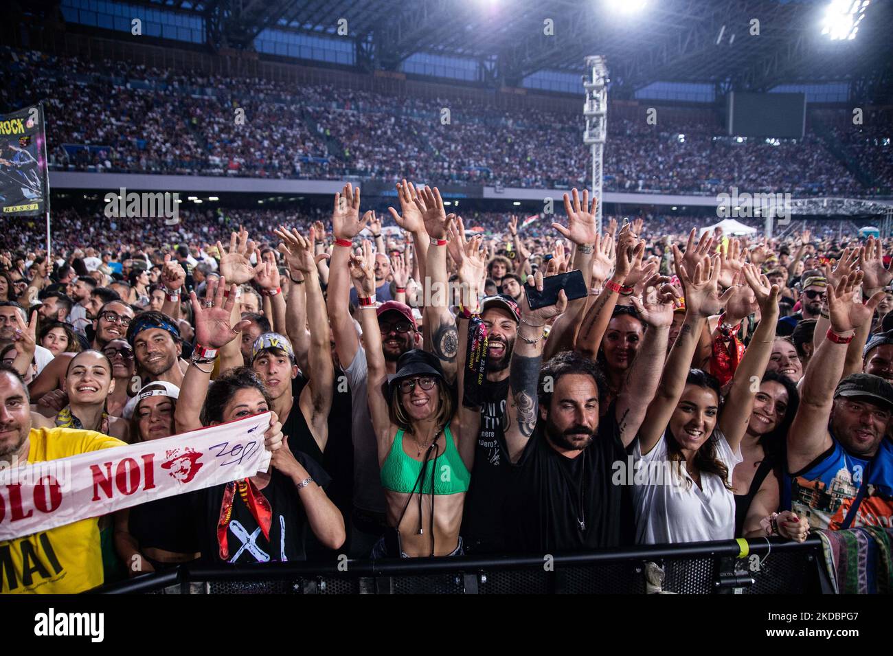 Supporters, Fans of Vasco Rossi during the Italian singer Music Concert ...