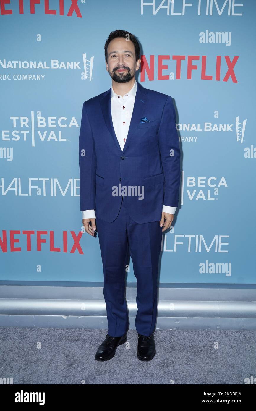 Lin-Manuel Miranda attends "Halftime" Premiere during the Tribeca ...