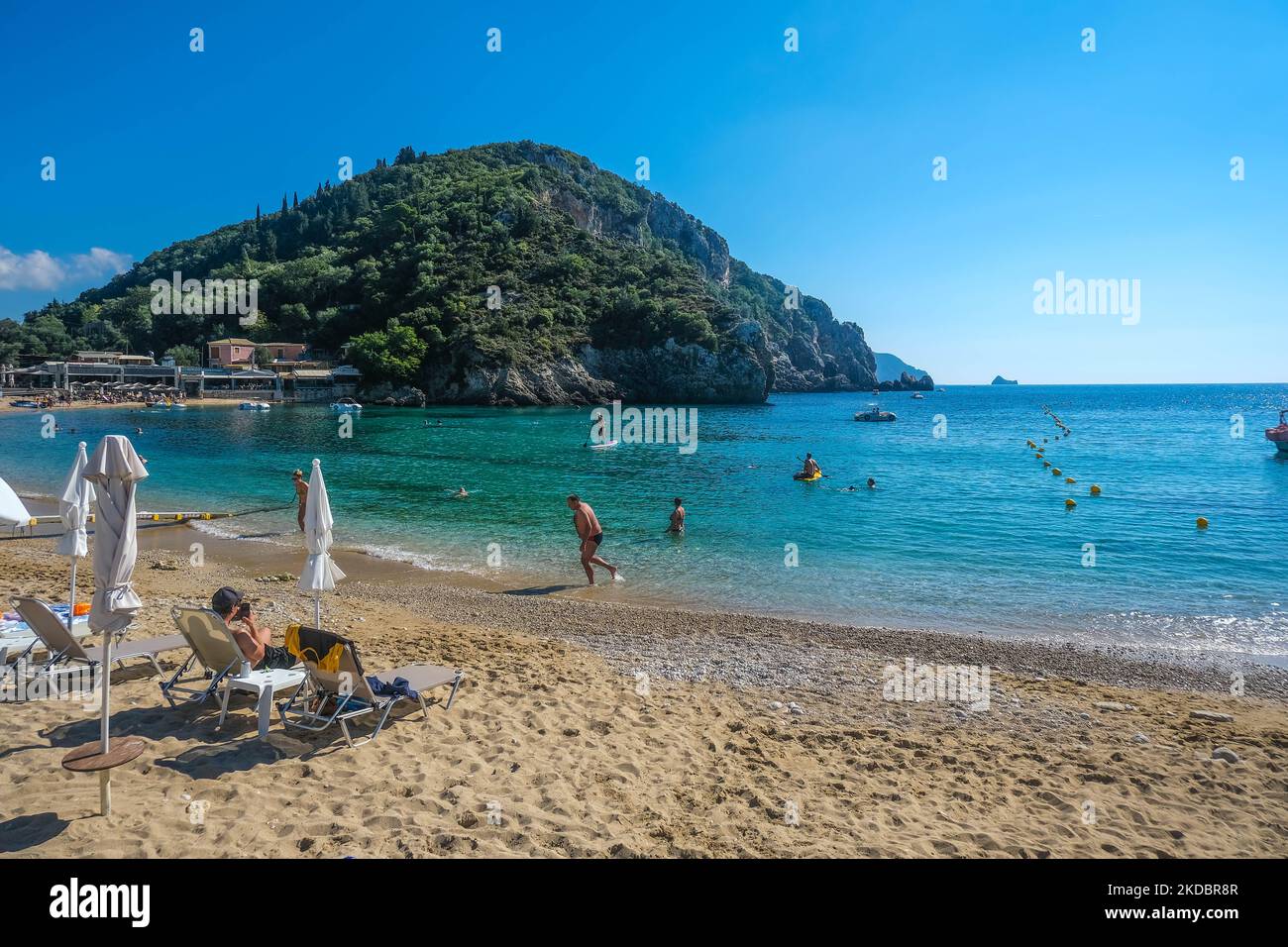 Corfu island, Greece: 07-10-20212: View of the beautiful ...