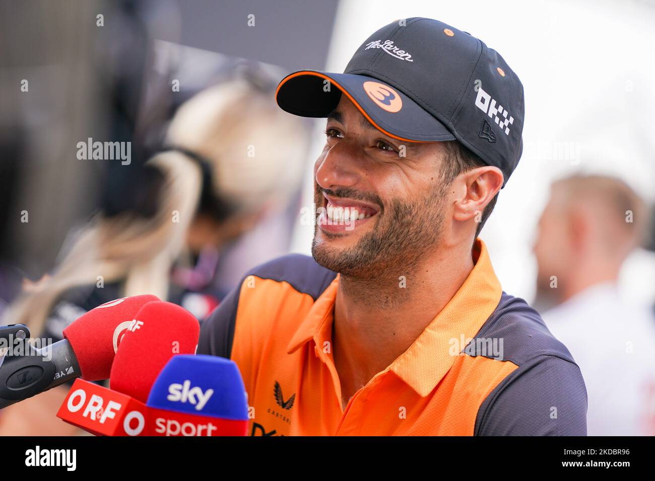 Daniel Ricciardo of Australia driving the (3) McLaren F1 Team MCL36 ...