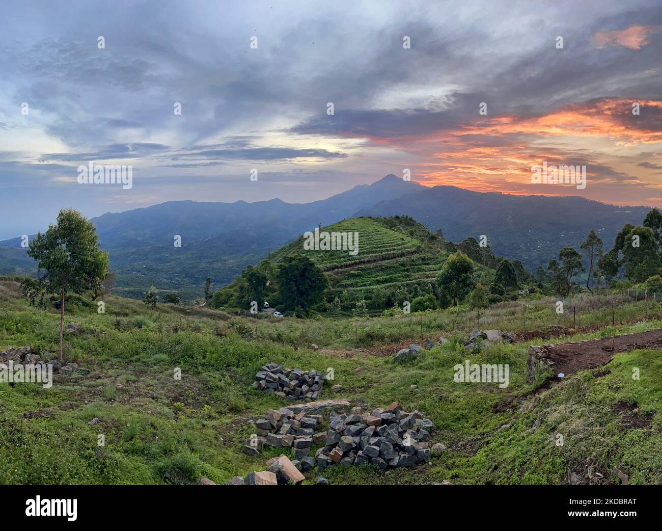 Sunrise seen at a upscale 'glamping' (fancy camping) site along the ...