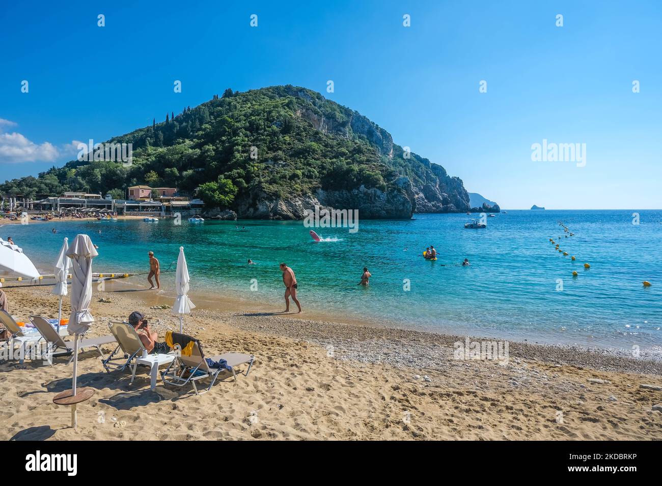 Corfu island, Greece: 07-10-20212: View of the beautiful ...