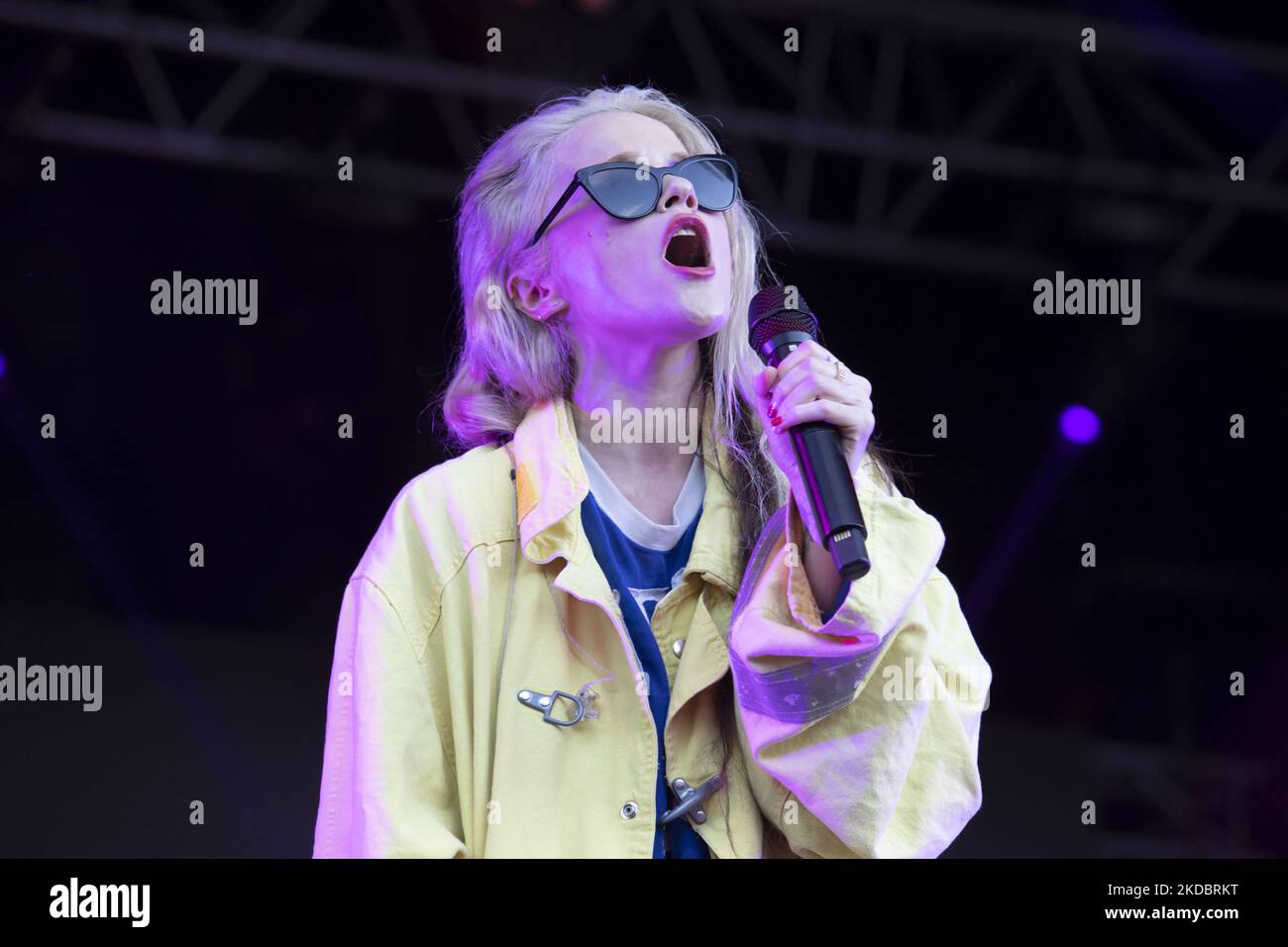 American singer Sky Ferreira on the Super Bock stage, on the first day ...