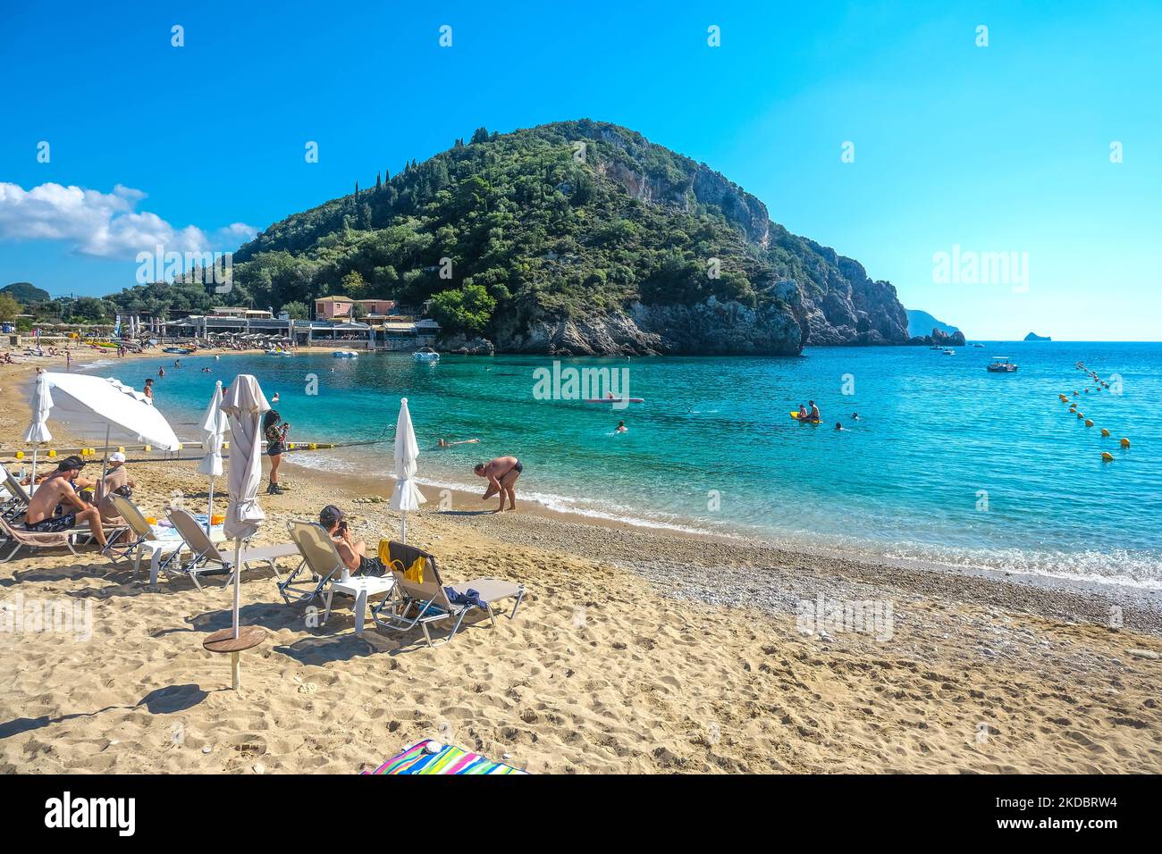 Corfu island, Greece: 07-10-20212: View of the beautiful ...