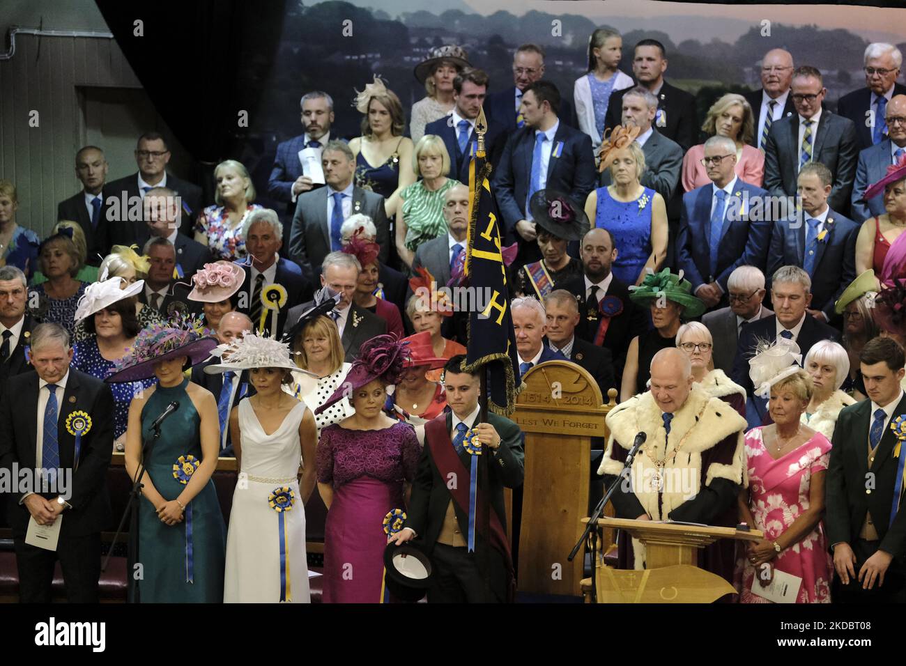 Hawick, UK. 09.Jun.2022. Hawick Cornet 2022, Greig Middlemass, takes ...