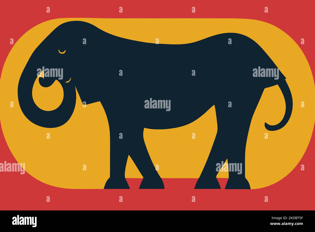 A weird elephant on the yellow background Stock Vector Image & Art - Alamy