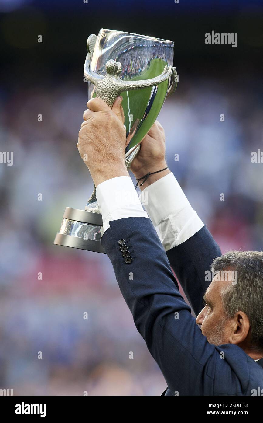 Finalissima trophy prior the Finalissima 2022 match between Argentina ...