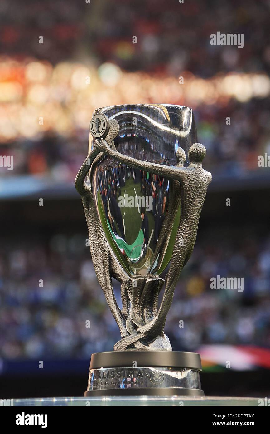 Finalissima trophy during the Finalissima 2022 match between Argentina ...