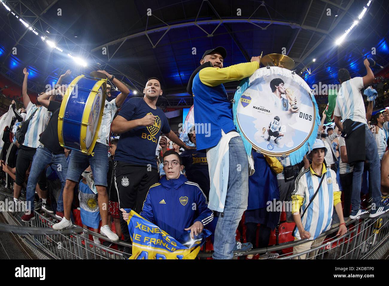 Argentina supporters during the Finalissima 2022 match between ...