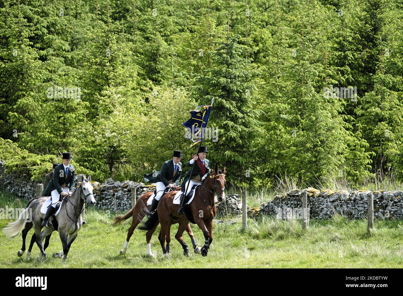 Ahead of his mounted supporters, numbering nearly 200, carrying the ...