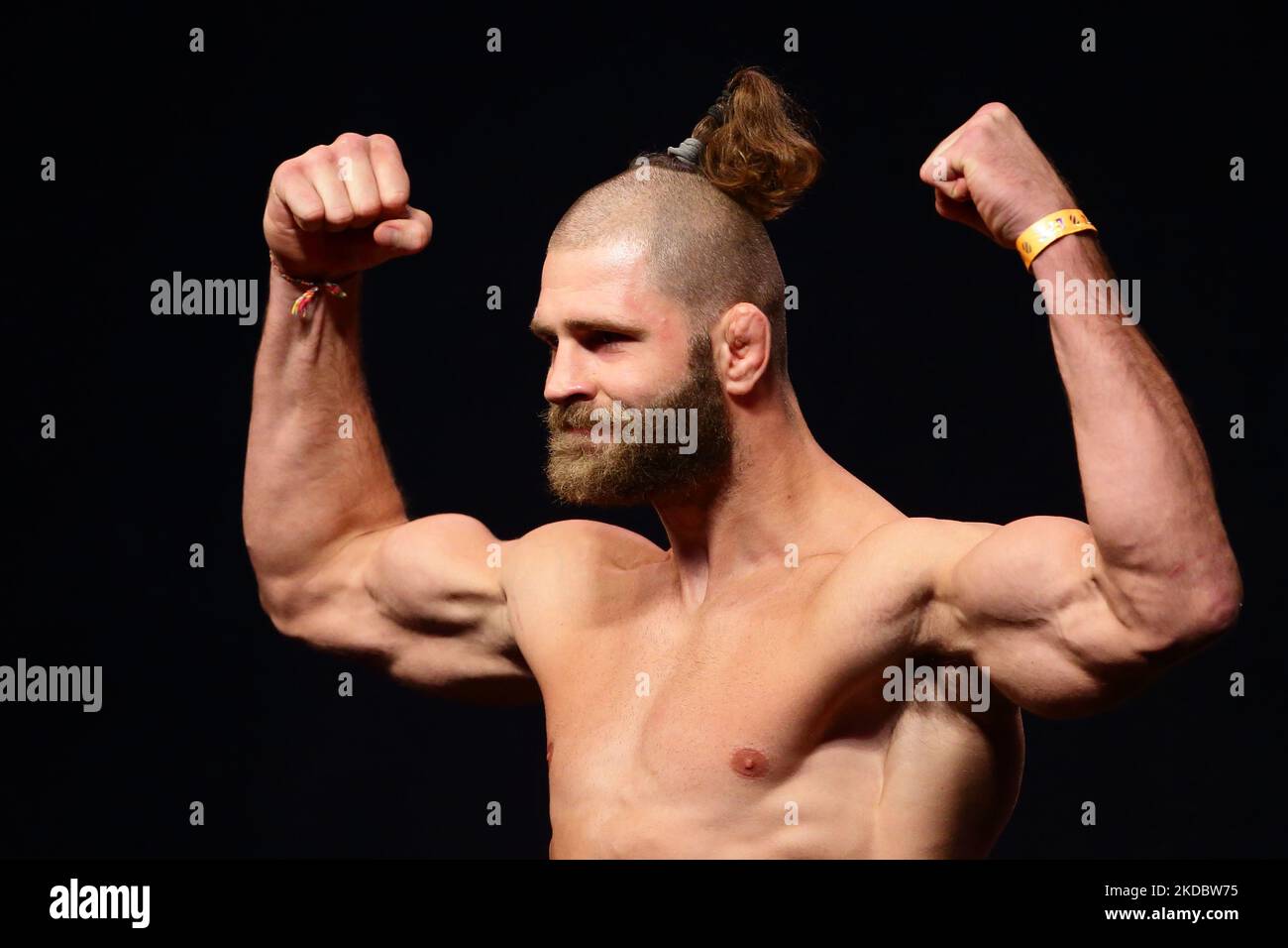 Jiri Prochazka of Czech Republic reacts on the scale during the UFC 275 ...