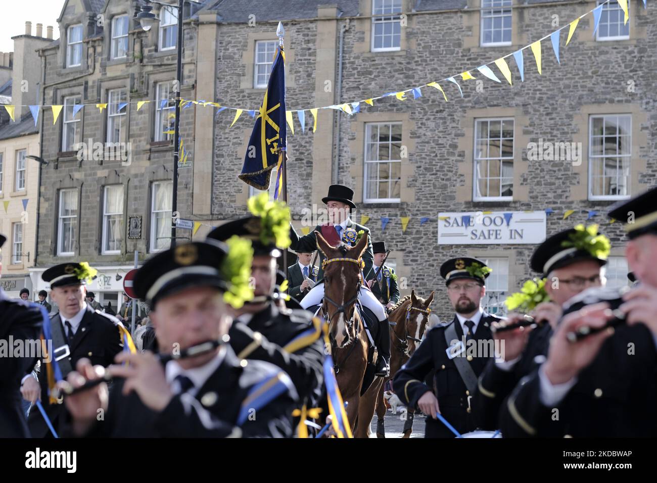 Hawick, UK. 10.Jun.2022. 2022 Hawick Common Riding Following the Drums ...