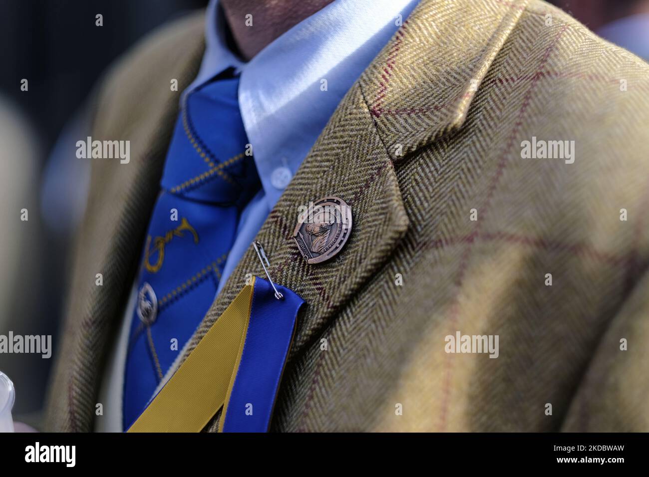 Hawick, UK. 10.Jun.2022. 2022 Hawick Common Riding A rider wearing the ...