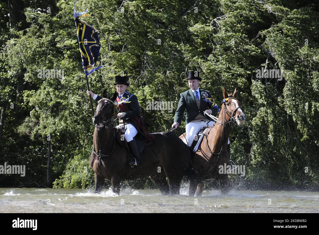 Hawick, UK. 10.Jun.2022. the Principals at the Coble Pool in the River ...